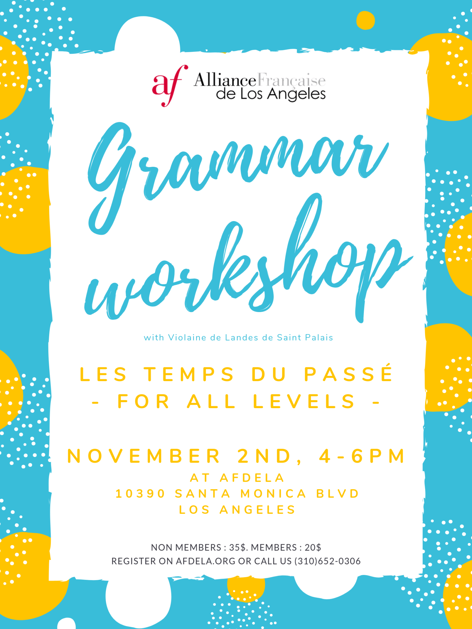 Grammar workshop – past tenses | Alliance Française de Los Angeles