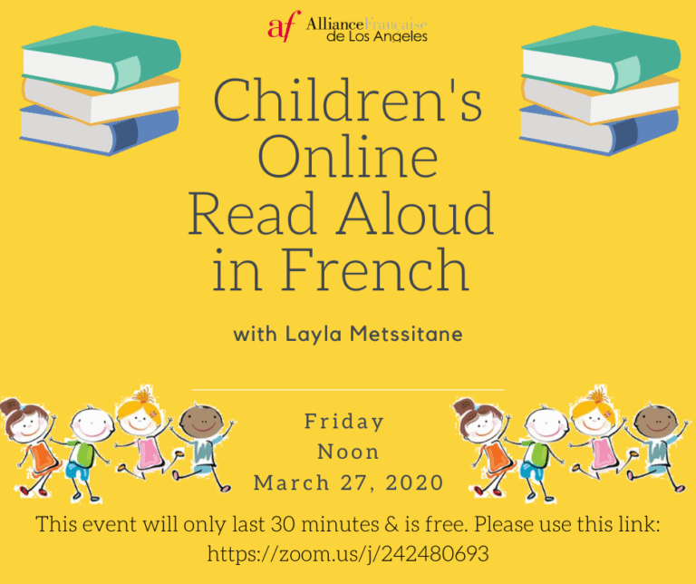ONLINE Children’s Read Aloud in French | Alliance Française de Los Angeles