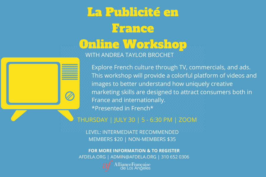 La Publicité en France Online Workshop | Alliance Française de Los Angeles